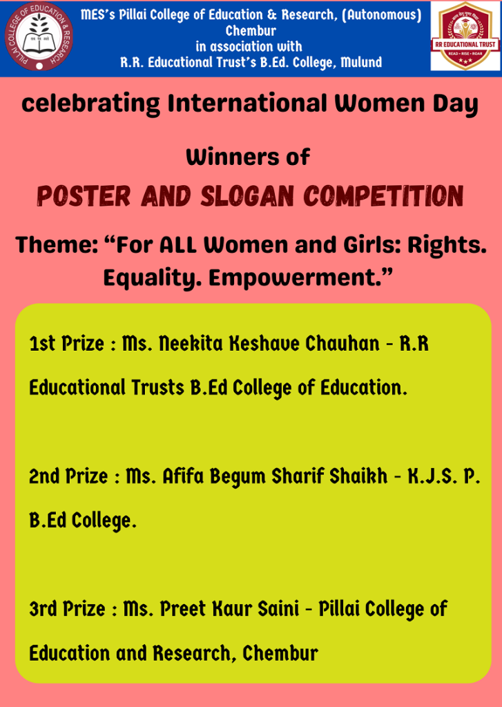 International Women’s Day Poster and Slogan Competition - PCER